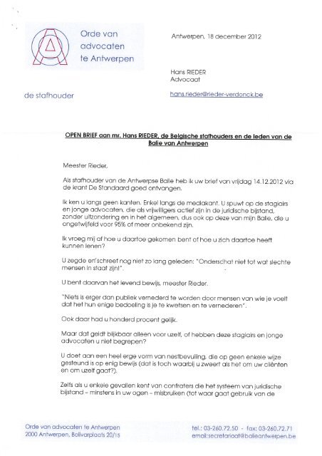 brief - De Standaard