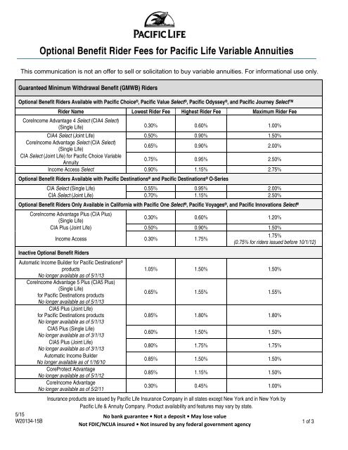 Pacific Life Foundation 10 Annuity
