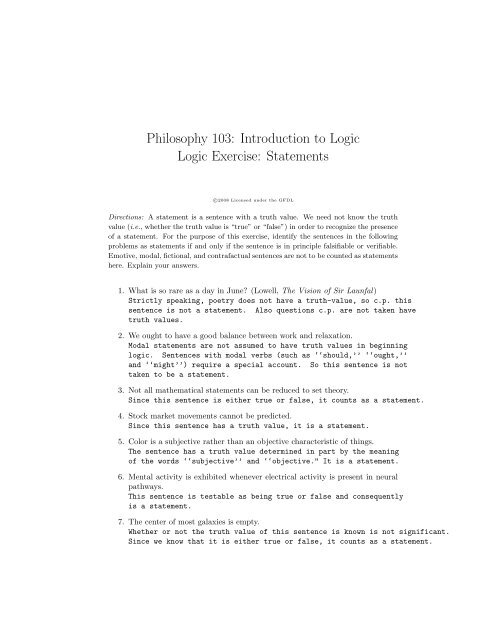 introduction to logic exercise answers
