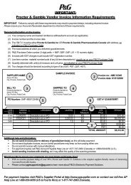 P&G: Our Values and Policies (PDF) - Procter & Gamble