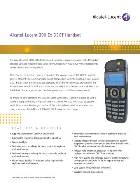 Alcatel-Lucent 300 Ex DECT Handset - Adventus