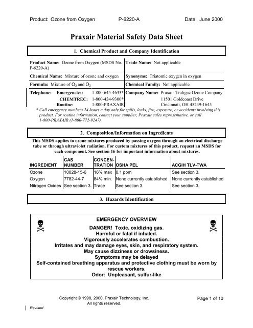 Ozone from Oxygen - Middlesex Gases & Technologies Inc.