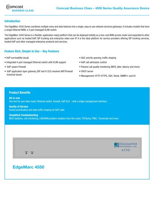 EdgeMarc 4550 - Comcast Business