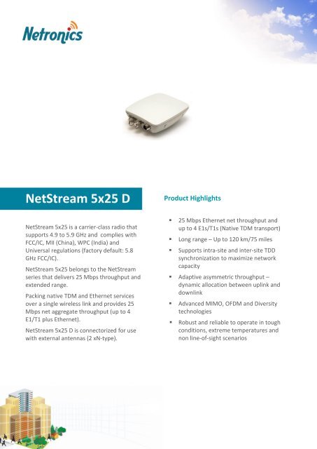 NetStream 5x25 D Data Sheet.pdf - Netronics Networks