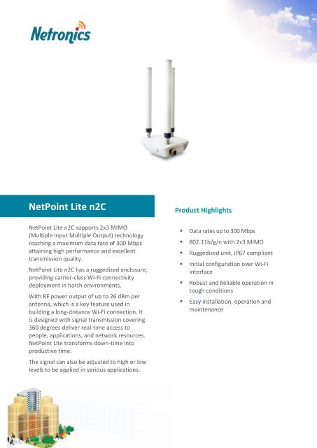 NetPoint Lite Data Sheet.pdf - Netronics Networks