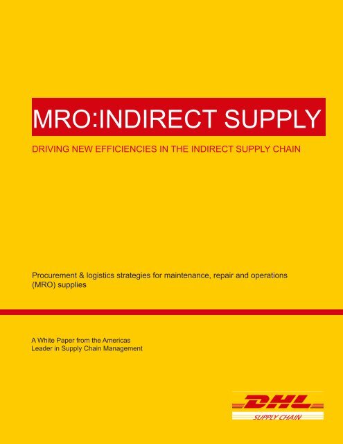 MRO - Indirect Supply White Paper - DHL