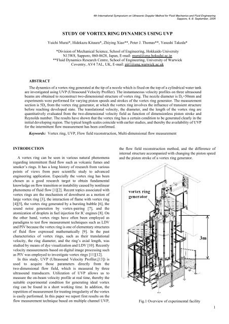 STUDY OF VORTEX RING DYNAMICS USING UVP - Engineering