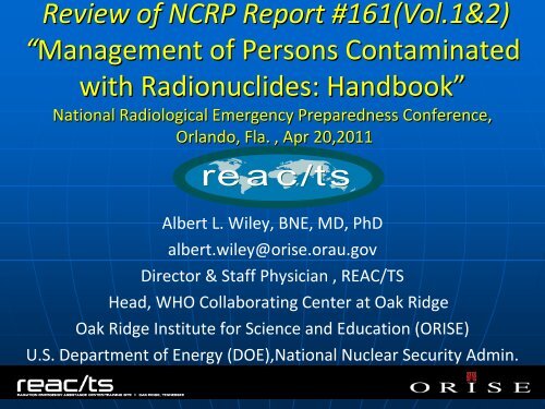 Session 20_Review of NCRP 161 - National REP