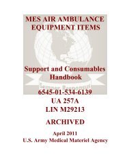*SC 6545-8-M72 - US Army Medical Materiel Agency