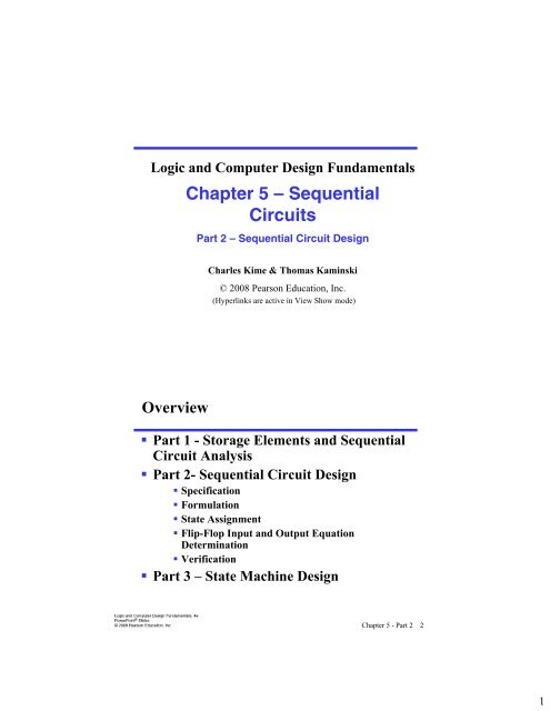 Chapter 5 â Sequential Circuits