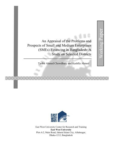 Working Paper 4, 2011 - East West University