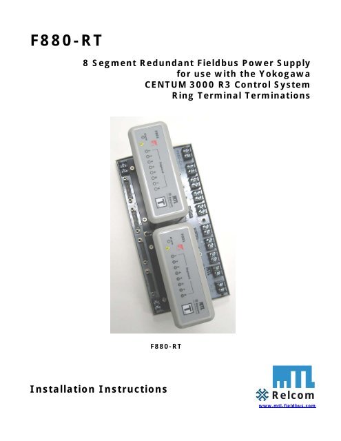 F880-RT 8 Segment Redundant Fieldbus Power ... - MTL Instruments