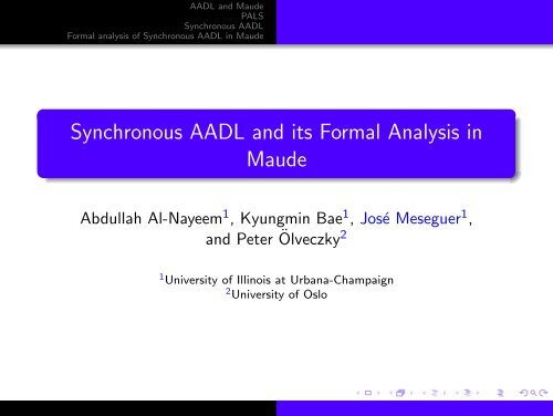 Synchronous AADL and its Formal Analysis in Maude