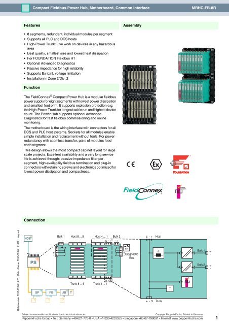 MBHC-FB-8R Compact Fieldbus Power Hub ... - Pepperl+Fuchs