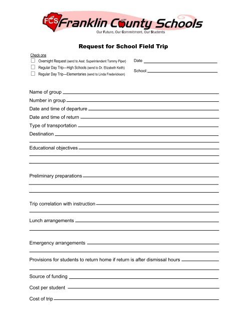 Field Trip Request Form
