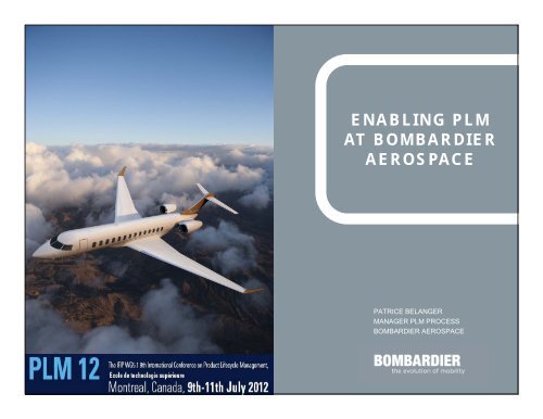 enabling plm at bombardier aerospace - PLM International ...