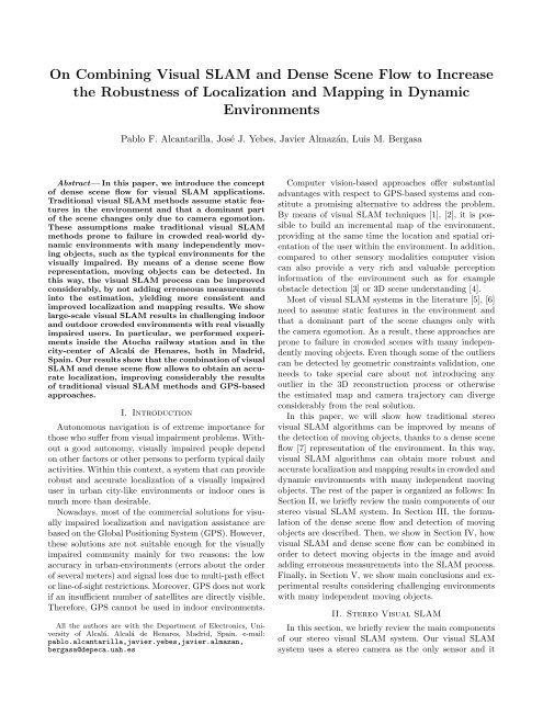 On Combining Visual SLAM and Dense Scene Flow to Increase the ...