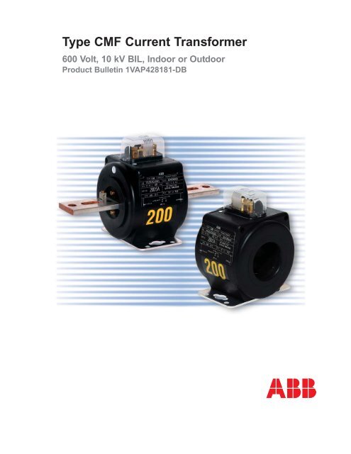 Type CMF Current Transformer - Tika Energy Management