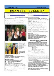 Week 3, Term 1 - Boambee Public School
