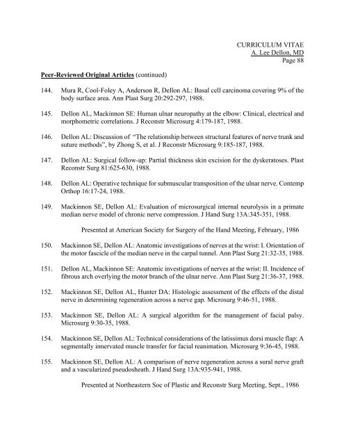 CURRICULUM VITAE A. Lee