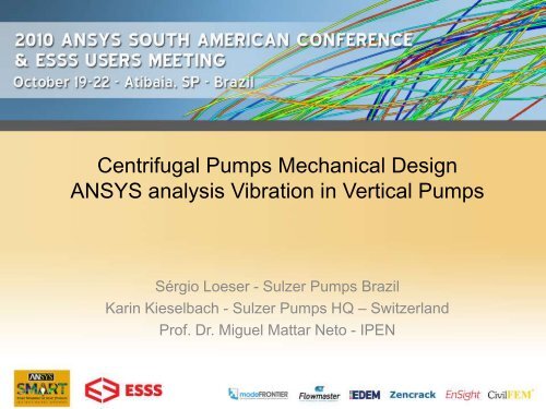 Centrifugal Pumps Mechanical Design ANSYS analysis Vibration in ...