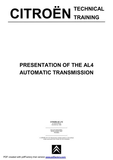 AL4 automatic transmission