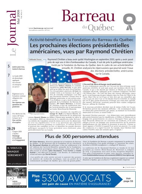 Journal du Barreau - Barreau du Québec