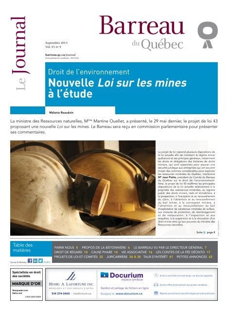 Journal du Barreau - Barreau du Québec