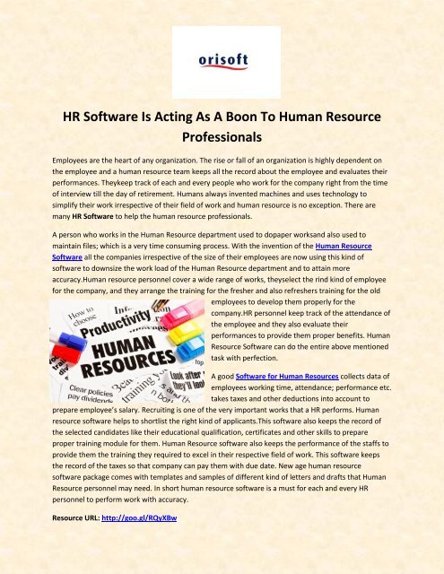 HR Software Is Acting As A Boon To Human Resource Professionals