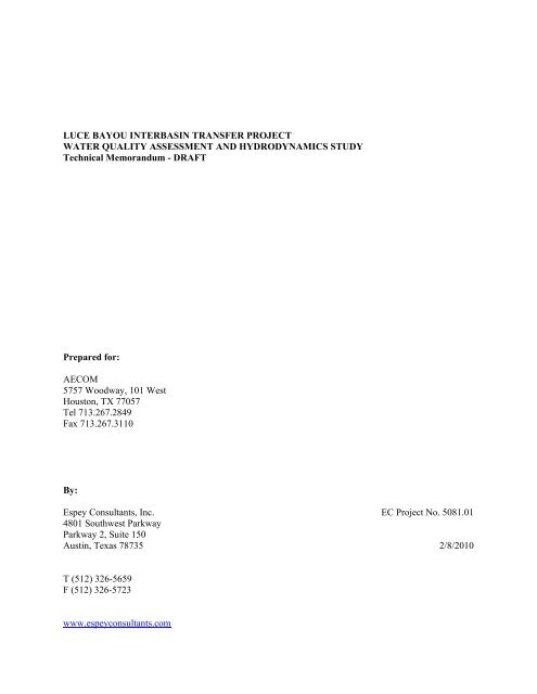 Espey 2010 WQ LBITP_Study Report - TCB GIS Services - Aecom