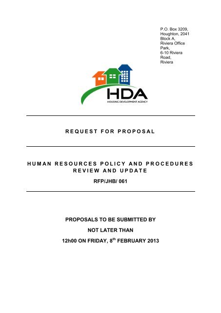 request for proposal human resources policy and procedures review ...