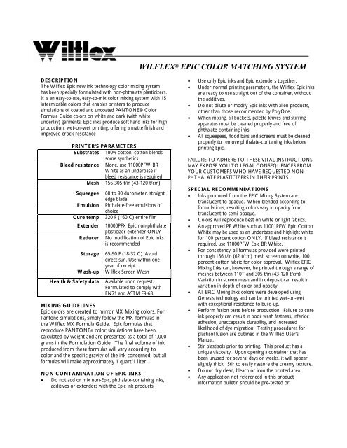 WILFLEXÂ® EPIC COLOR MATCHING SYSTEM - Mr. Repair