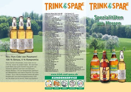 Spezialitäten aus Hessen Neu: Pure Cider von Possmann!