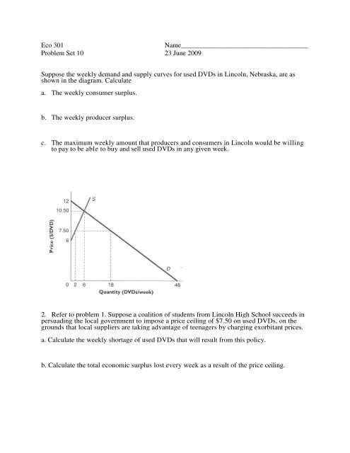 Problem Set 10 