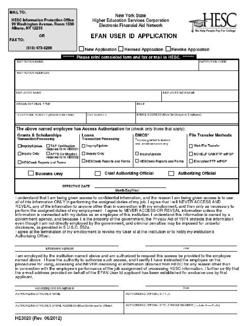 All Forms(EFAN,TAP,APTS) - New York State