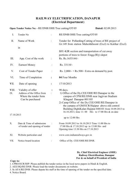 Electrical Department - Core.indianrailways.gov.in
