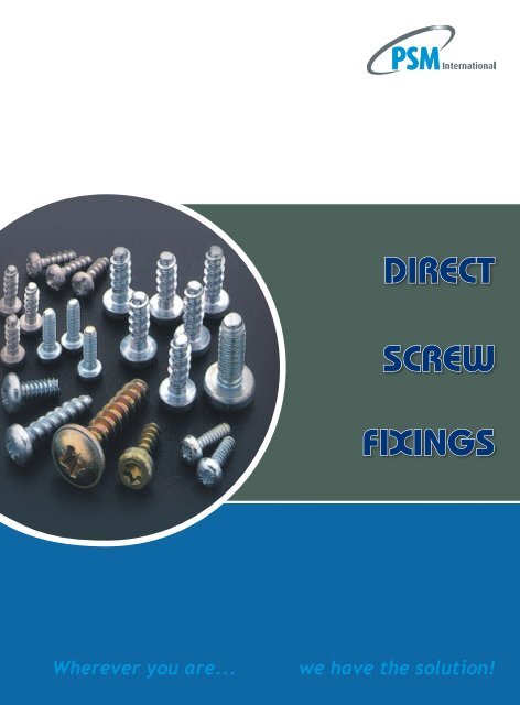 DIRECT SCREW FIXINGS - RGA and PSM Fasteners