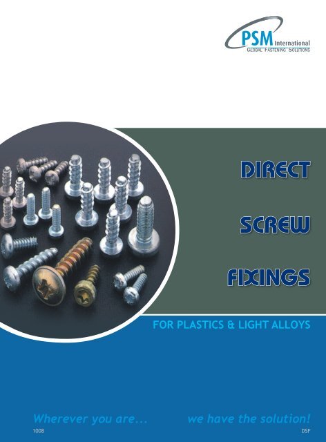 DIRECT SCREW FIXINGS - RGA and PSM Fasteners