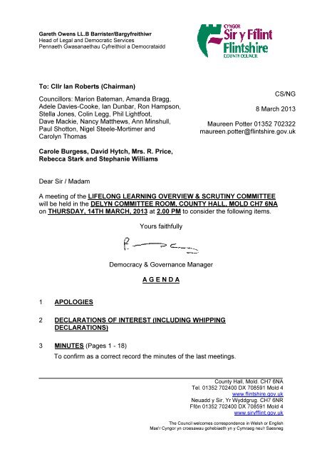 Cllr Ian Roberts (Chairman) - Flintshire County Council