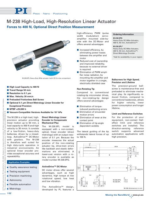 PDF Datasheet - Nano-Precision Actuator