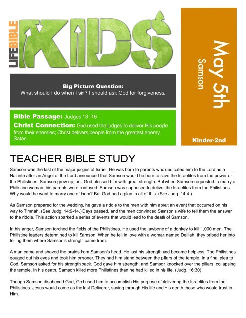 Unit 9 Session 4 SG K-2 - Life Bible Kids