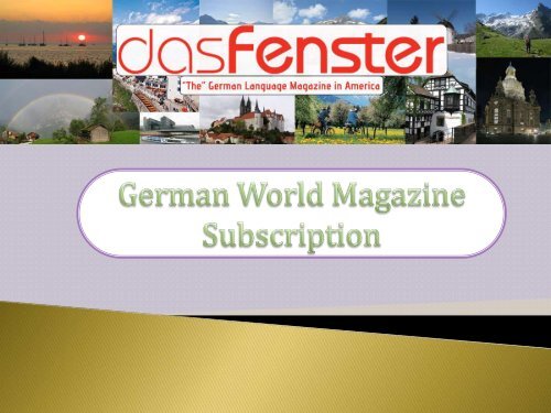German World Magazine Subscription