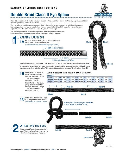 Double Braid Class II Eye Splice - Samson Rope