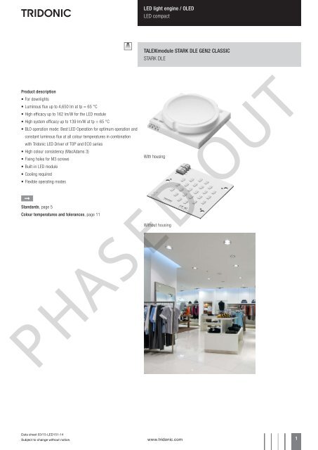 LED light engine / OLED LED compact Umodule STARK ... - Tridonic