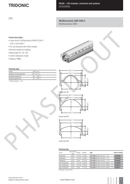 U â LED modules, converters and systems ... - Tridonic