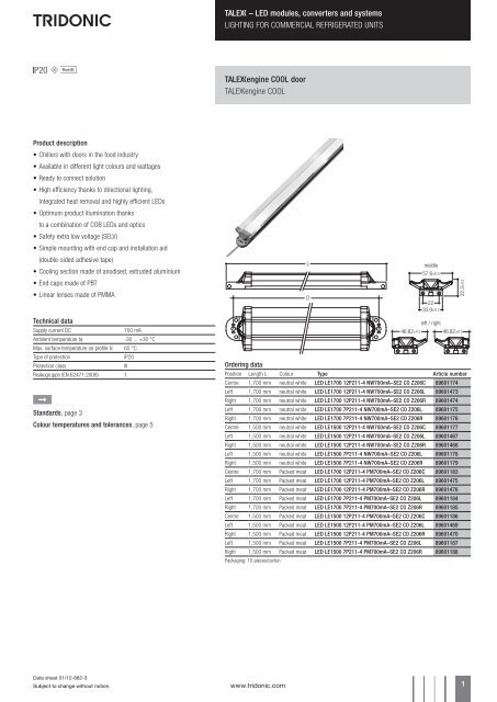 U â LED modules, converters and systems LIGHTING FOR ... - Tridonic