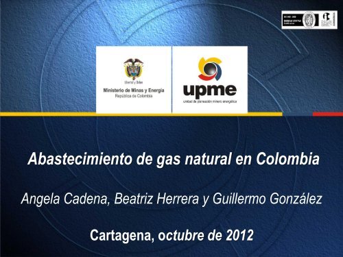 Abastecimiento de Gas Natural en Colombia. - Unidad de ...