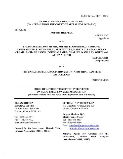 Book of Authorities - Heydary Hamilton PC