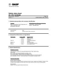 BASF ISO Material Safety Data Sheet - Chemical Design Corporation