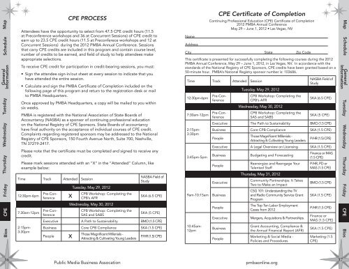 CPE Certificate of Completion - Public Media Business Association